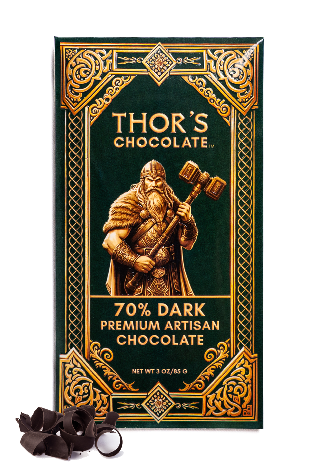 70% Dark Chocolate Bar – Thor's Chocolate