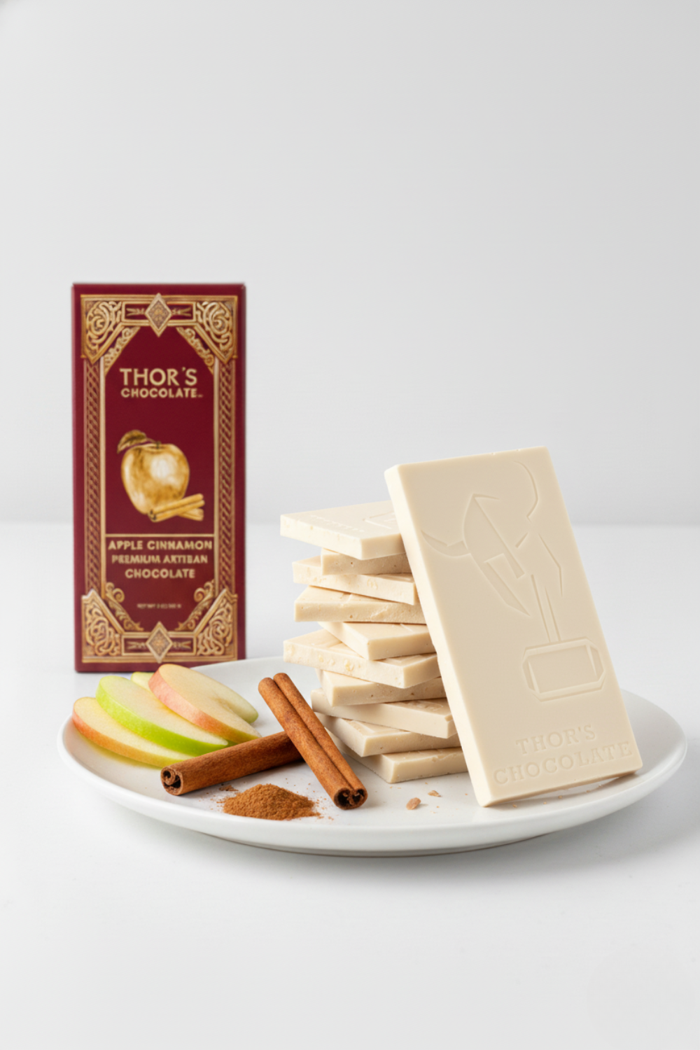 Apple Cinnamon White Chocolate Bar | Thor's Chocolate